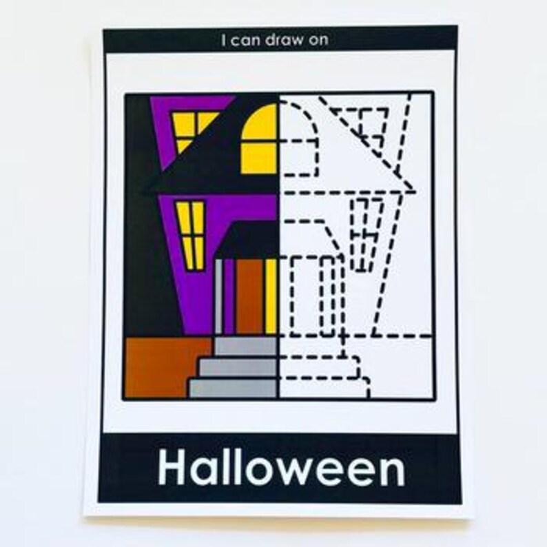 Halloween Fine Motor Worksheets, Tracing and Drawing (digital Download ...