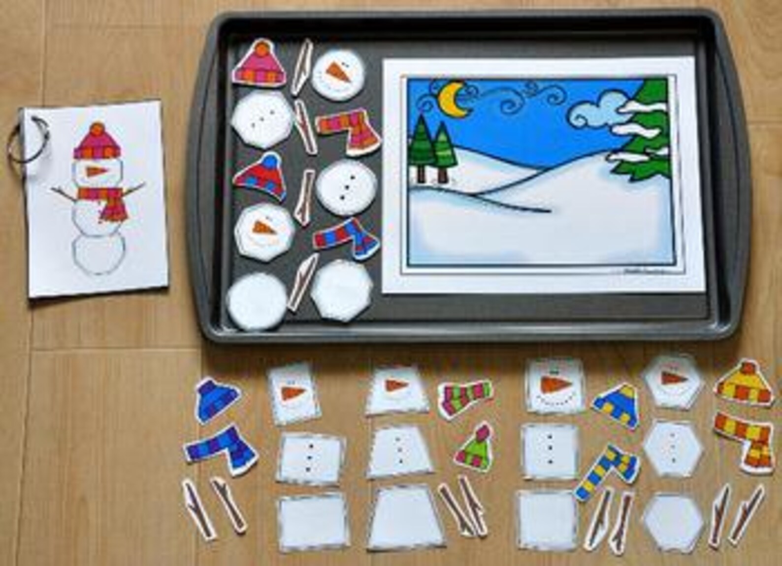 Winter Snowman Shape Building Activity (8 Cards, Fine Motor Skills) - Etsy