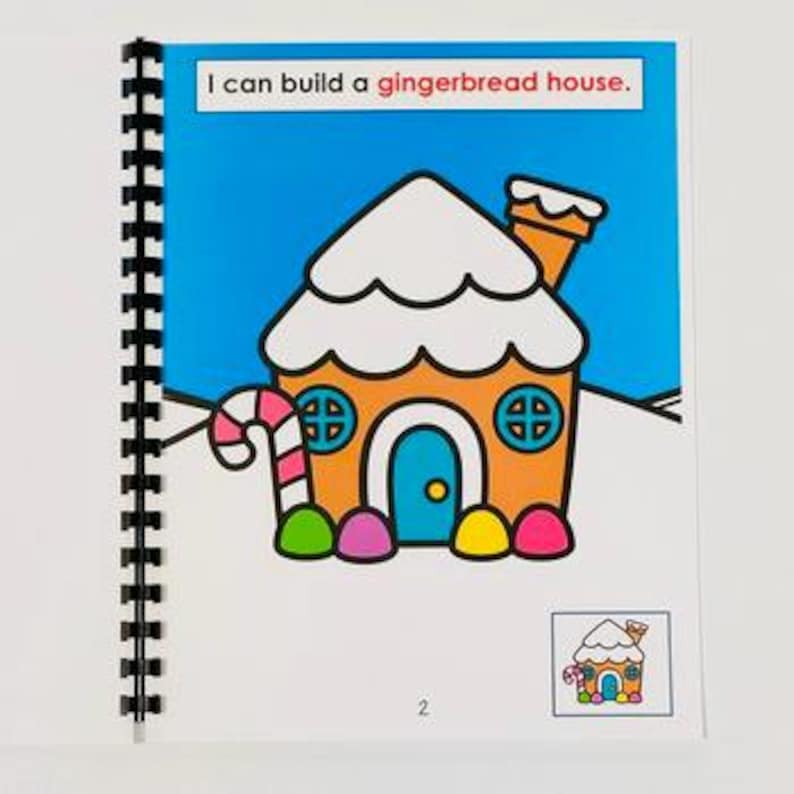 Holiday Sequencing Activity Book: Build a Gingerbread House - Etsy