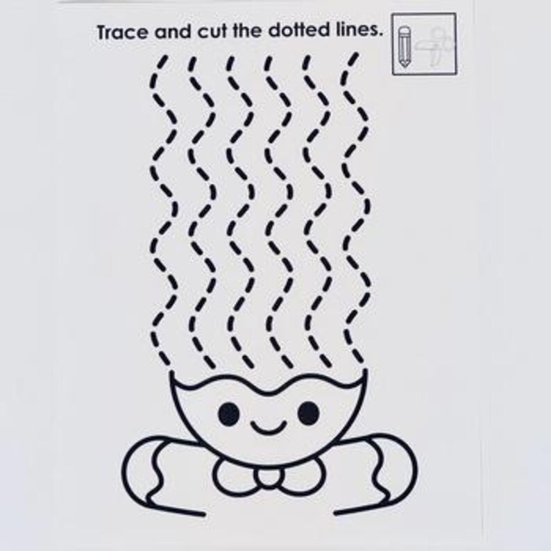 Gingerbread Man Tracing and Cutting Practice (holiday Fine Motor Skills ...