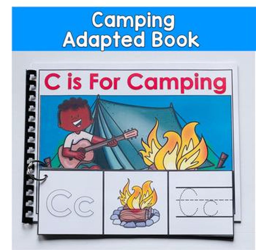 Camping Alphabet Book: Adapted Learning Activities (tracing & Word ...