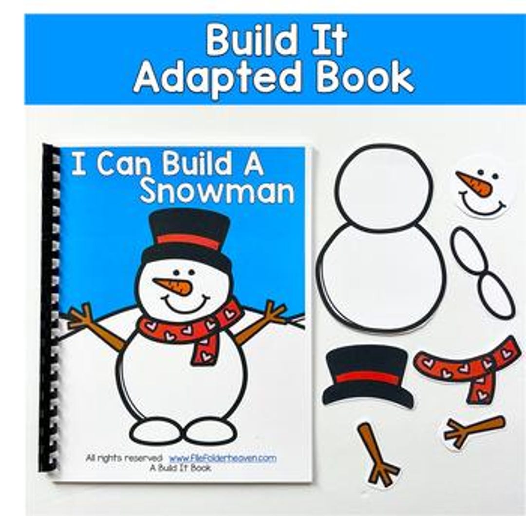 Adapted Learning Book: Build a Snowman - Winter Classroom Fun - Etsy