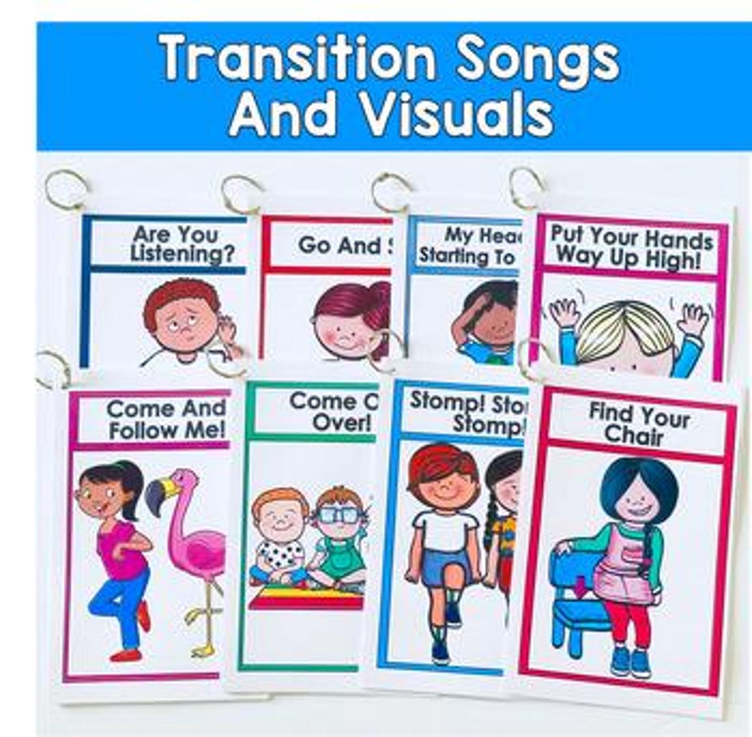 Preschool Transition Songs and Visuals (ECSE, Special Education, Pre-k ...