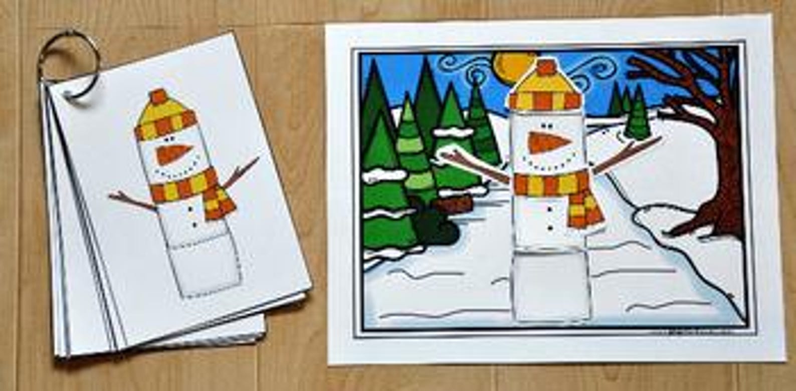 Winter Snowman Shape Building Activity (8 Cards, Fine Motor Skills) - Etsy