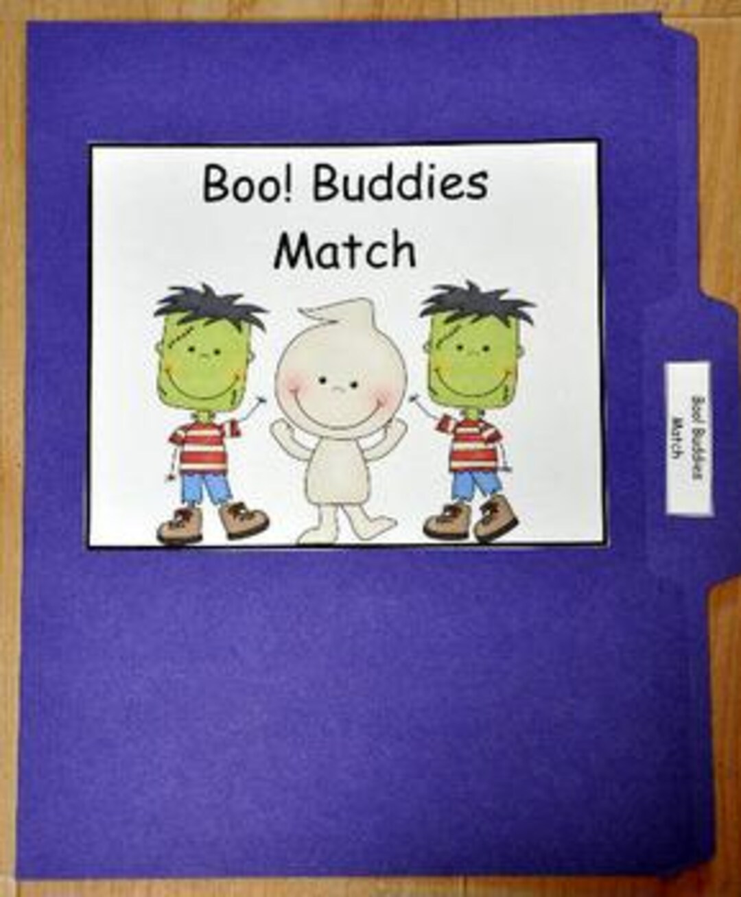 Halloween File Folder Game: Boo Buddies Match for Kids - Etsy