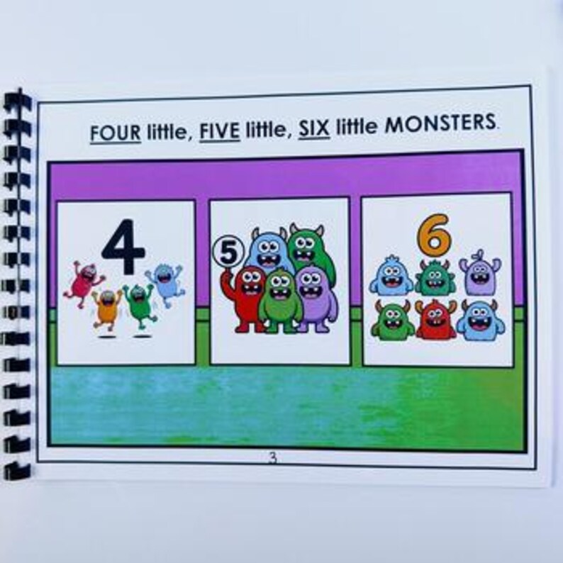 10 Little Monsters Adapted Song Book | Halloween Circle Time Rhyme for ...