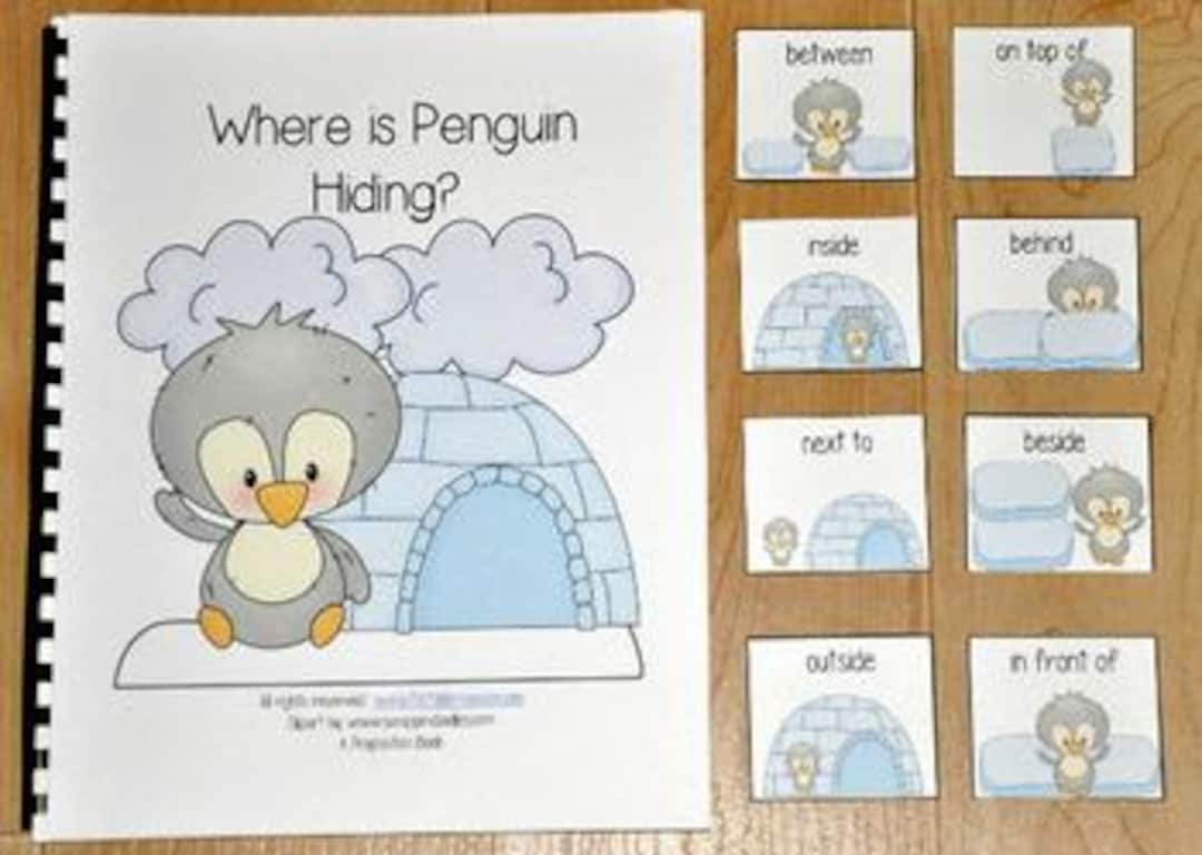 Penguin Adapted Book, Interactive Positional Words (speech Therapy) - Etsy