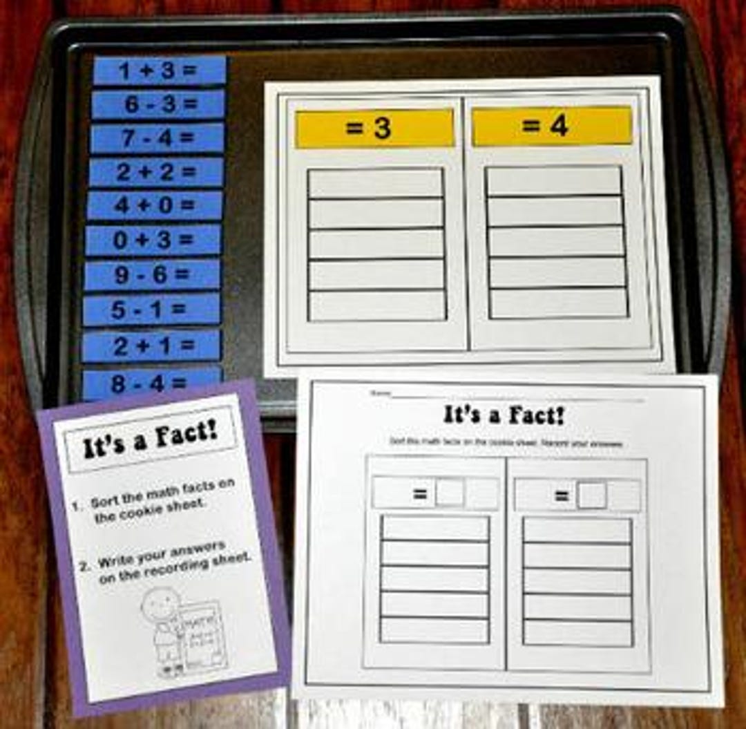 Math Facts Bundle: Hands-on Sorting Games - Early Skills Practice - Etsy