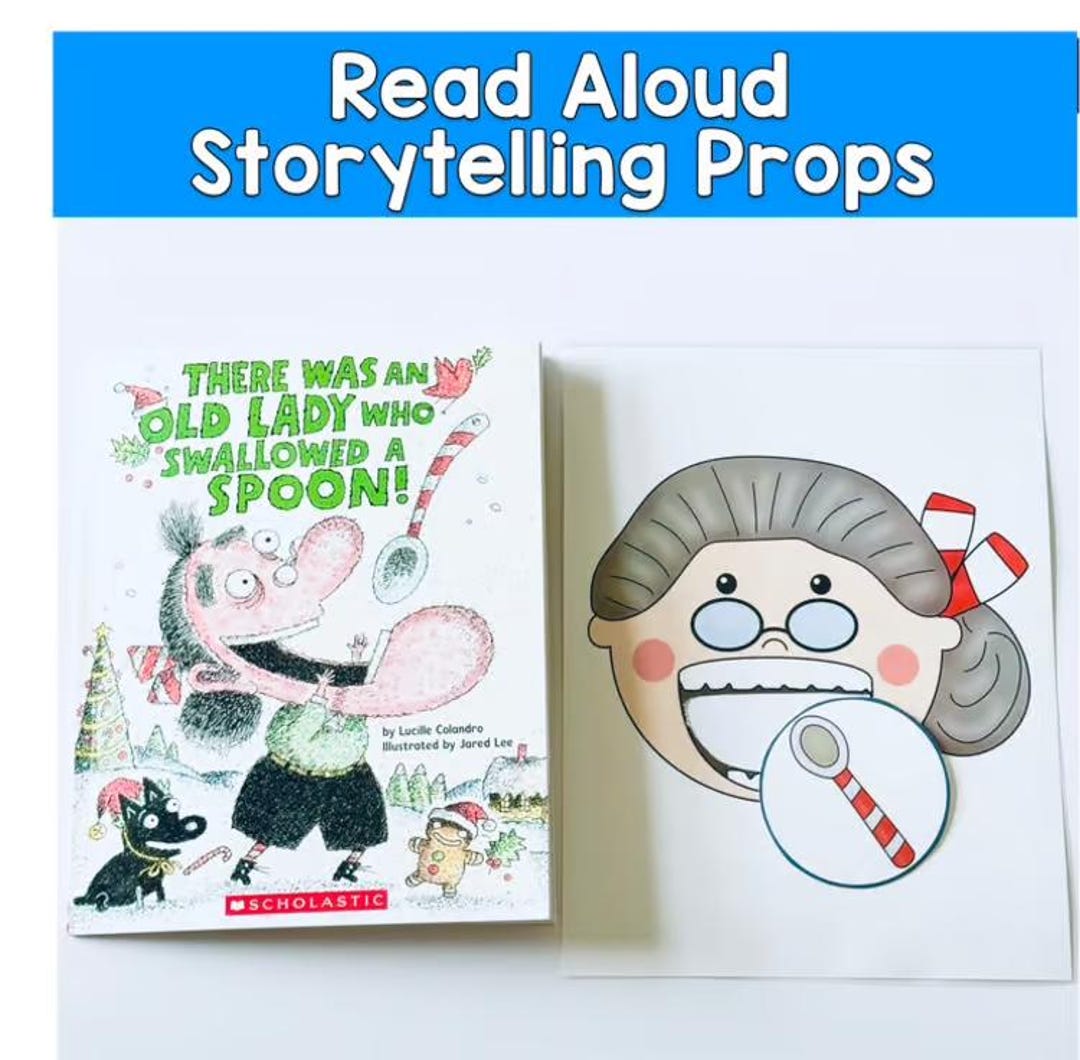 Storytelling Kit: Old Lady Swallowed a Spoon (prek Literacy Props) - Etsy