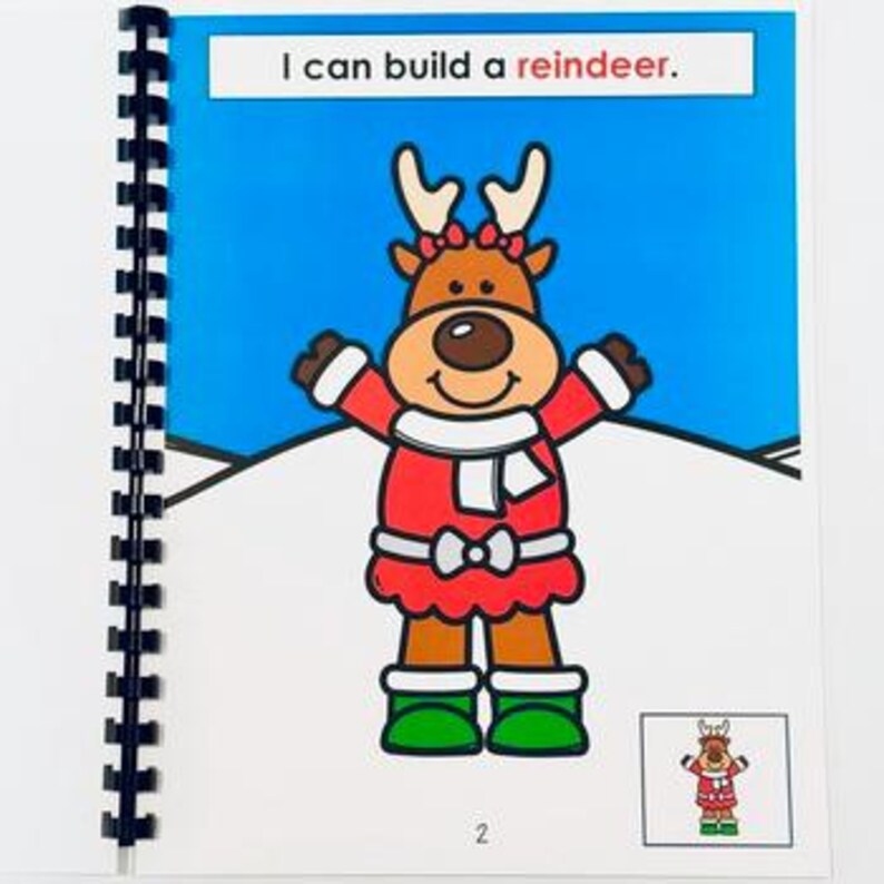 Build It Adapted Book: Reindeer Craft for Following Directions - Etsy