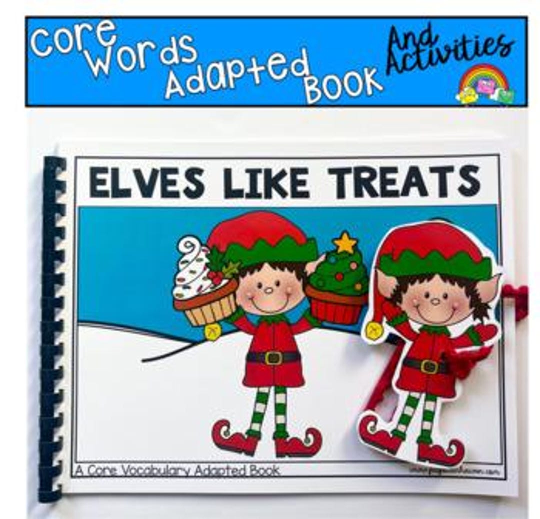 Elves Like Treats Core Words Book - Holiday Tracing and Writing - Etsy