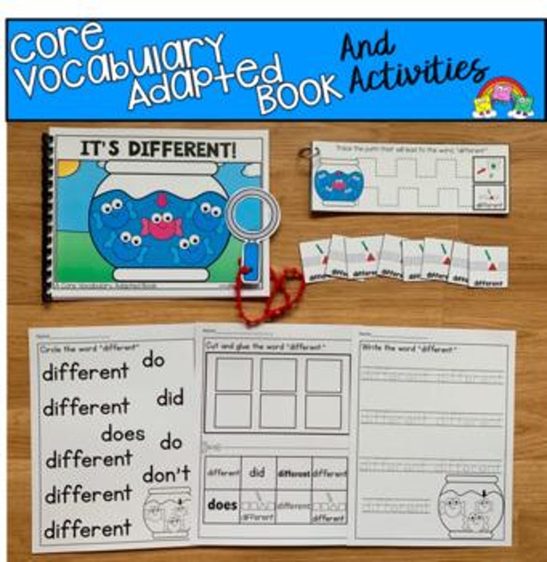 Core Vocabulary Activity Book: Fish Theme With Tracing Cards - Etsy