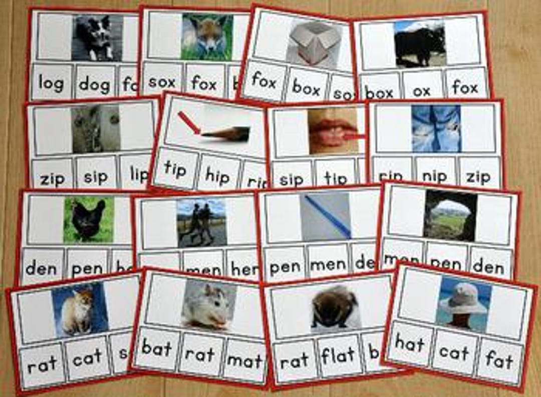 CVC Word Cards: Phonics Practice With Real Photos (short Vowels) - Etsy