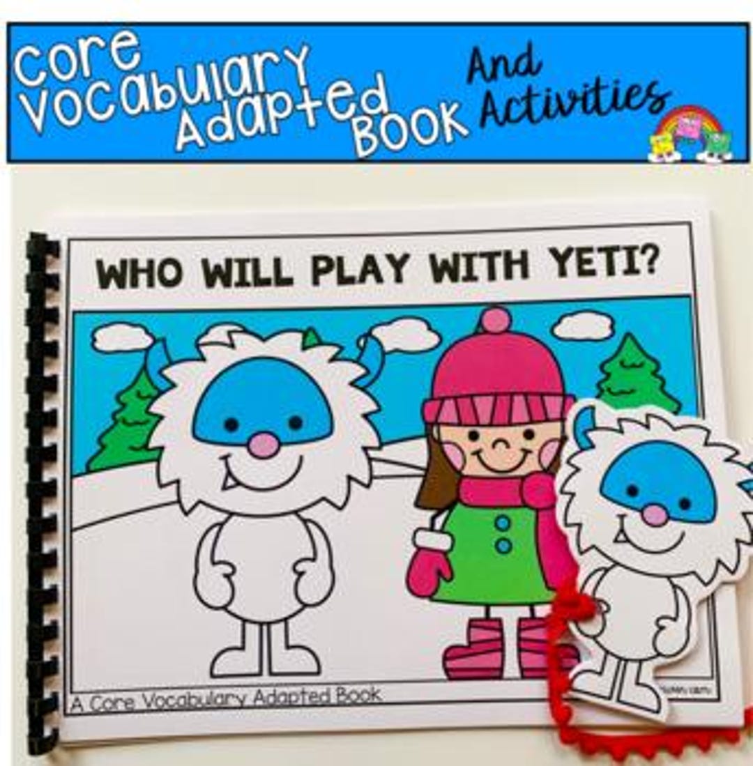 Core Words Adapted Book: Who Will Play With Yeti? Activity Set - Etsy