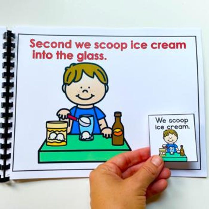Visual Recipe Book: Root Beer Float Steps - Sequencing Activity - Etsy