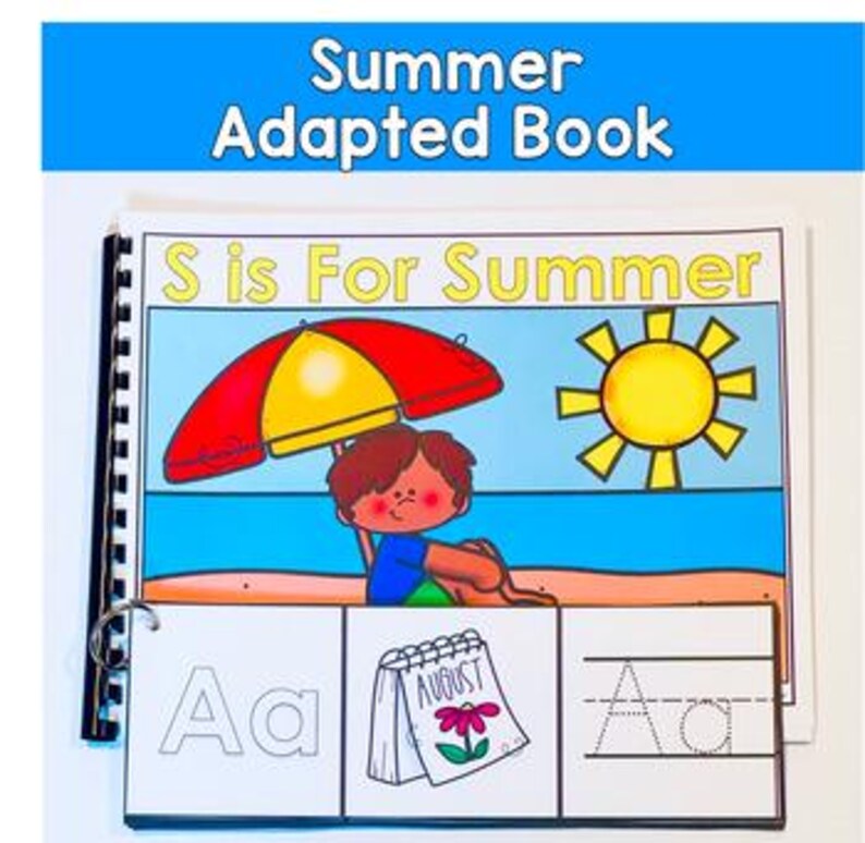 Summer Adapted Alphabet Book: Rhyming Text With Tracing Cards - Etsy