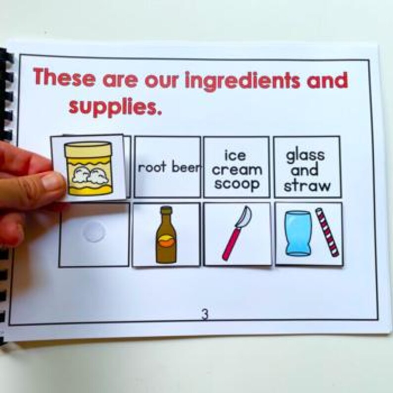 Visual Recipe Book: Root Beer Float Steps - Sequencing Activity - Etsy