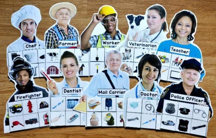 Community Helpers Sorting Mats, Real Photos (preschool & Special Ed) - Etsy