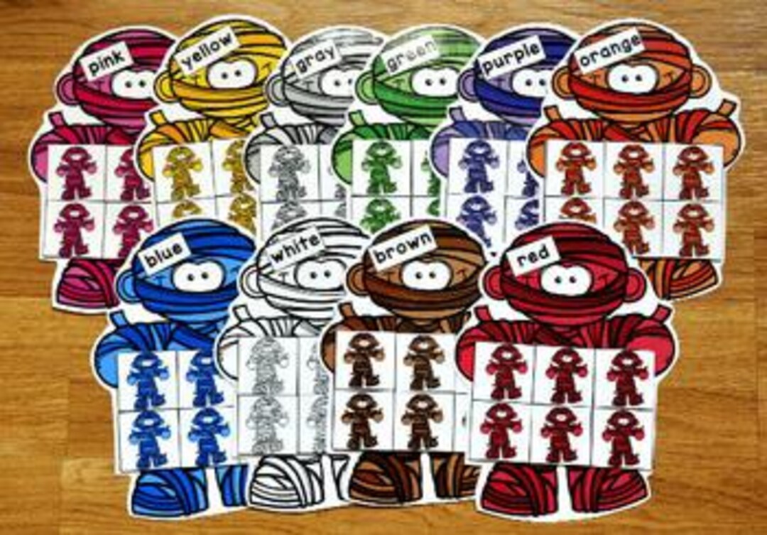 Color Sorting Mats: Halloween Theme - Durable, Easy Clean - Etsy