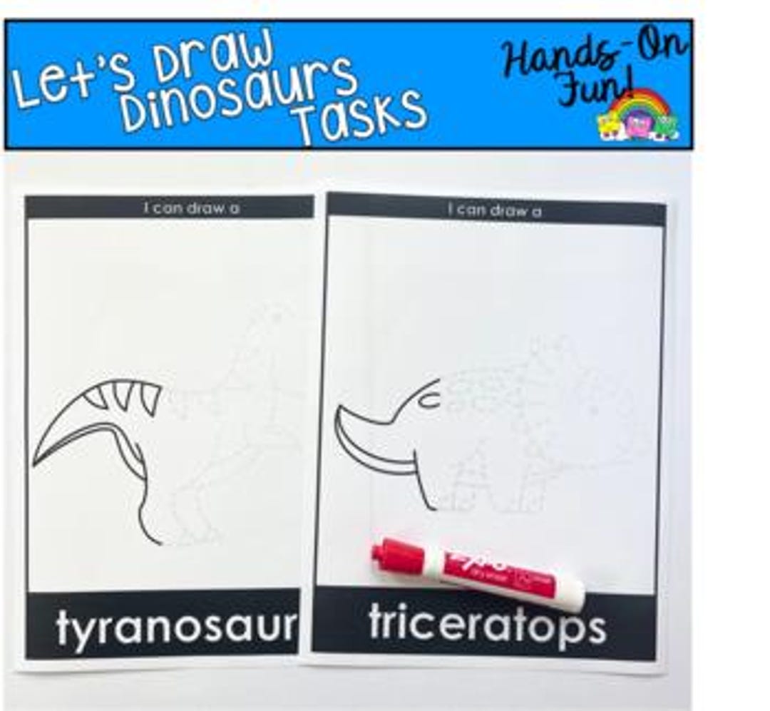Dinosaur Fine Motor Activities: Tracing and Drawing for Kids - Etsy