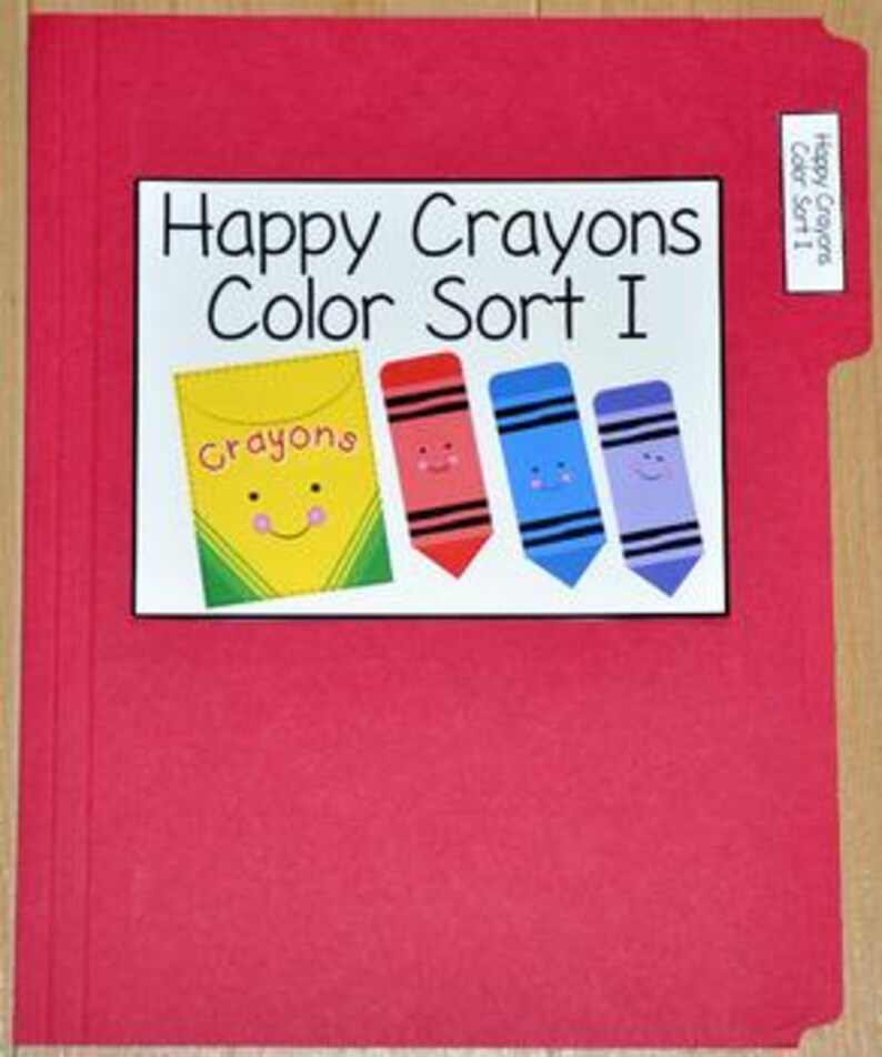 Happy Crayons Sorting Activity: Color Matching for Preschoolers - Etsy