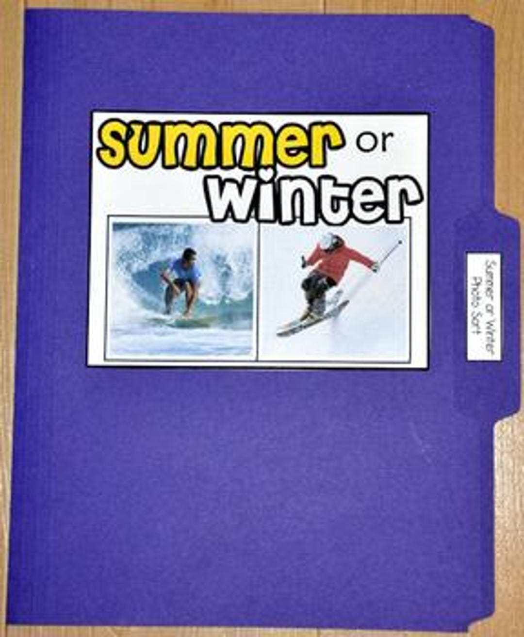 File Folder Sorting Game: Summer and Winter - Real Photos - Etsy