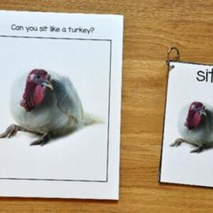 Turkey Movement Activity: Cards and Book - Fall Classroom Fun - Etsy