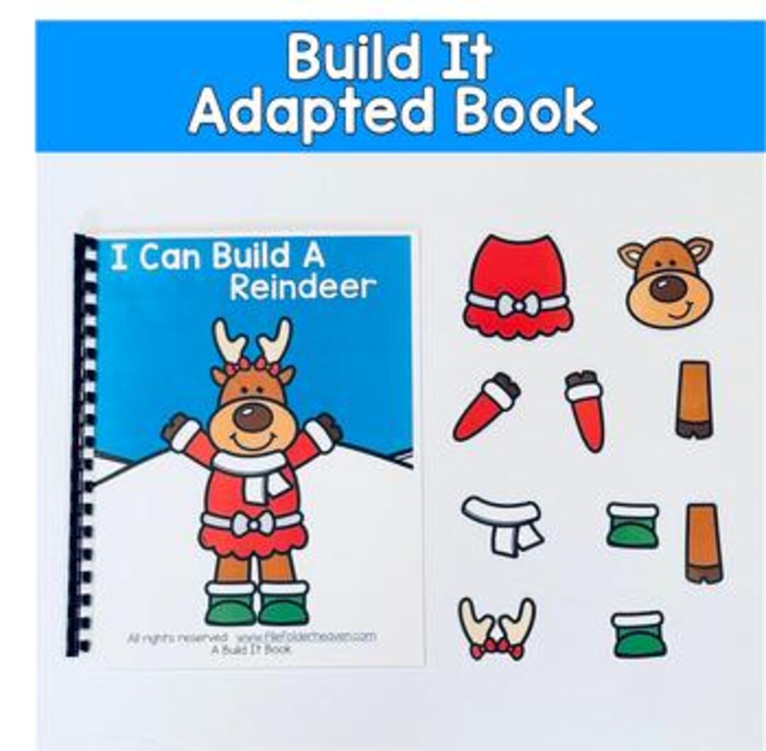 Build It Adapted Book: Reindeer Craft for Following Directions - Etsy