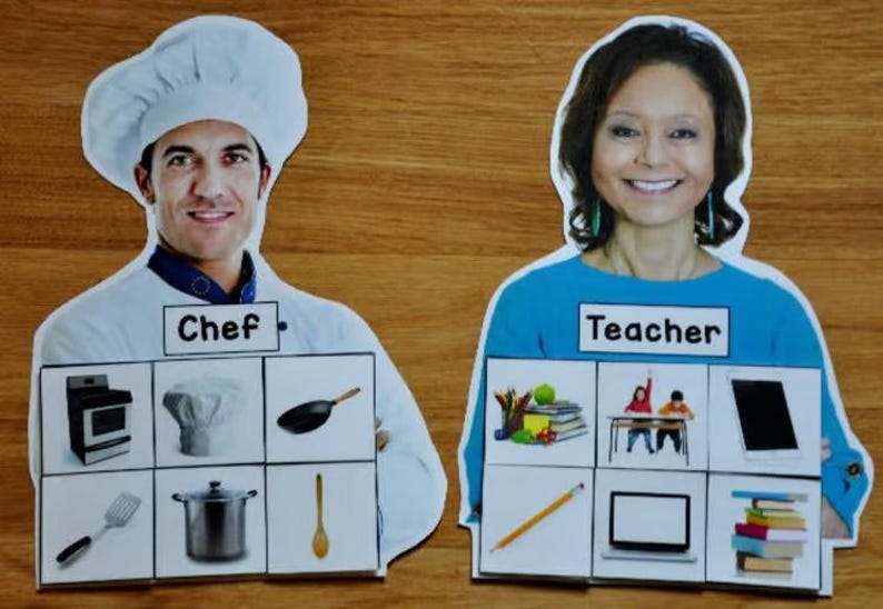 Community Helpers Sorting Mats, Real Photos (preschool & Special Ed) - Etsy