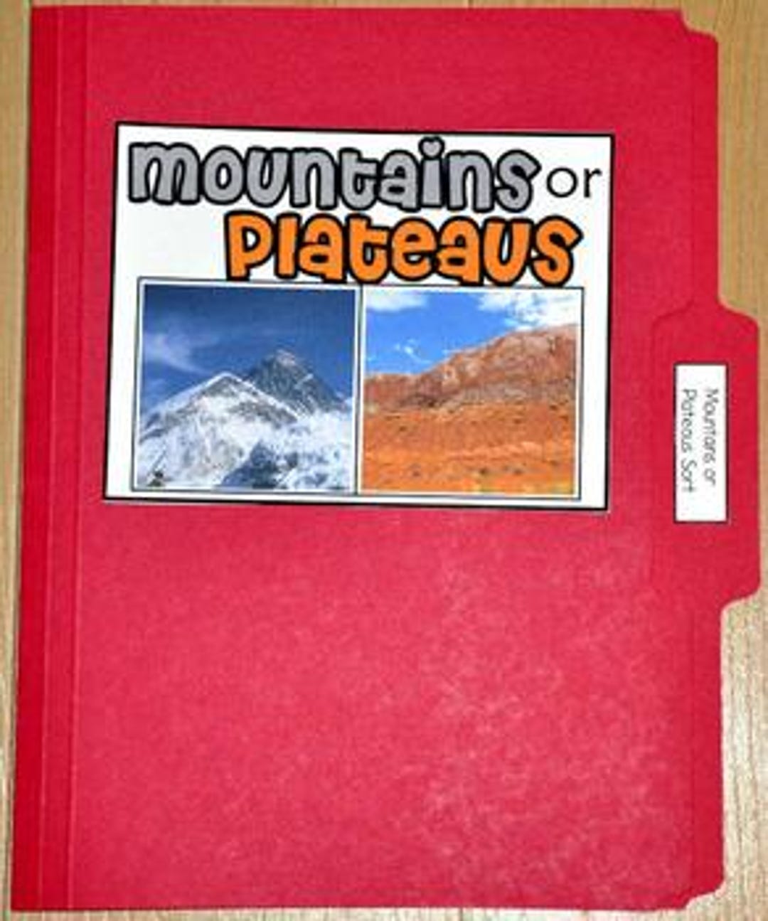 Mountains and Plateaus Sorting Game - Hands-on Geography Activity - Etsy