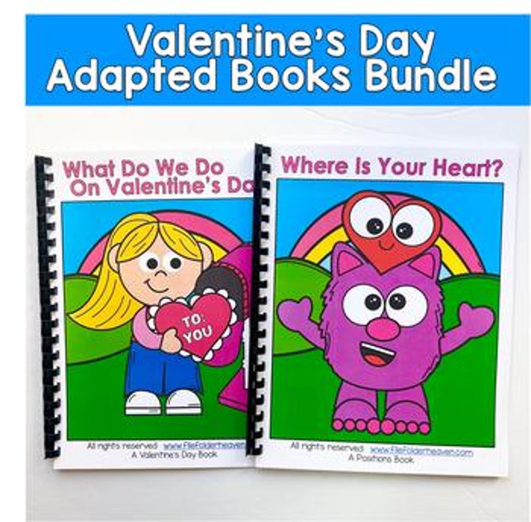 Valentine's Day Adapted Books, Riddle-themed Mini Bundle (nouns, Verbs ...