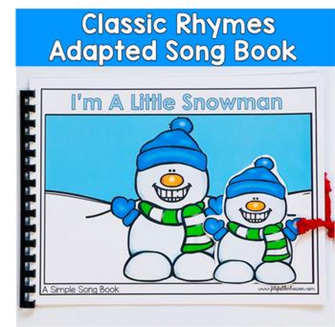 Adapted Snowman Song Book: Language and Motor Skills Activity - Etsy