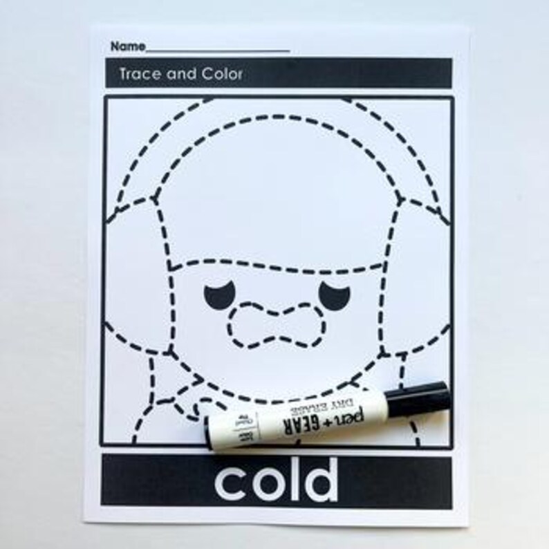 Tracing Printables: Winter Fine Motor Activities (10 Dry Erase Pages ...