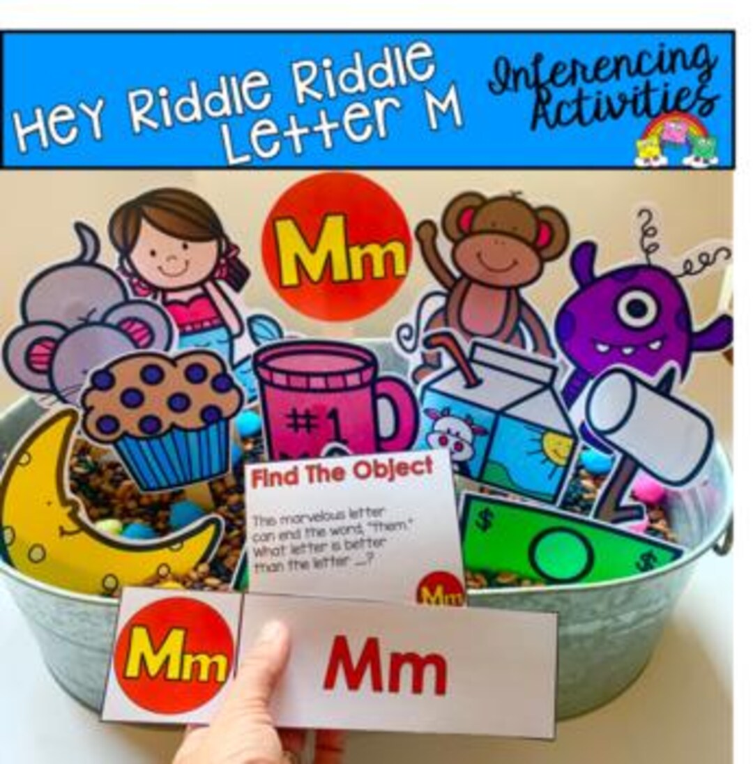 Letter M Sensory Bin Riddles - Early Literacy Phonics Game - Etsy