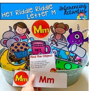 Letter M Sensory Bin Riddles - Early Literacy Phonics Game - Etsy
