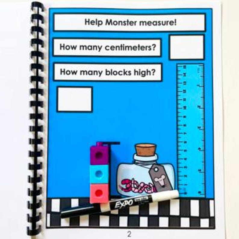 Measurement Activity: Halloween Monster Math Game (printable) - Etsy