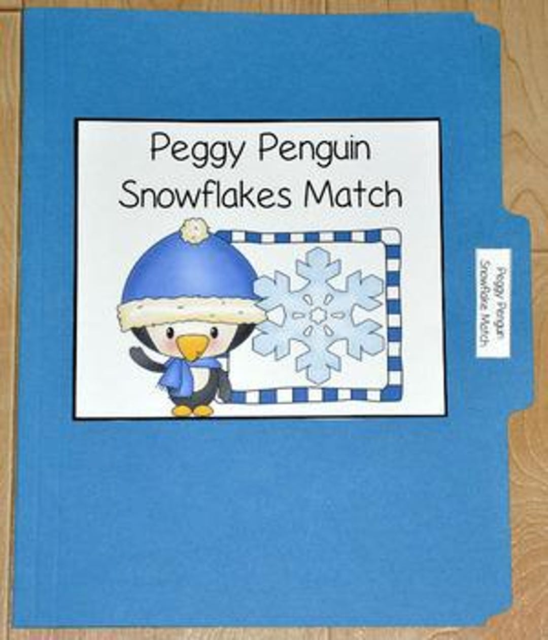 Winter Learning Game, Peggy Penguin Snowflakes (matching for Early ...
