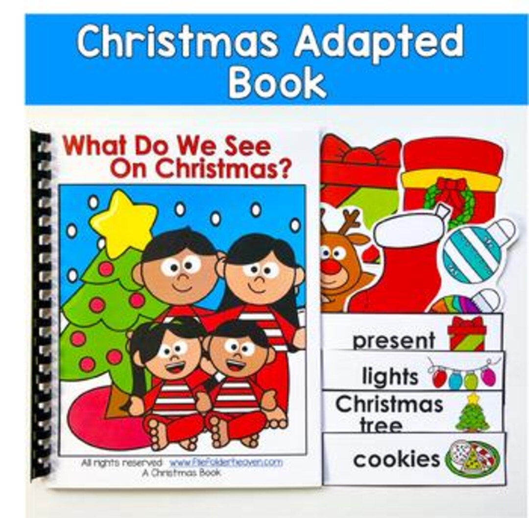 Christmas Riddle Book: Adapted Core Words Learning Activity - Etsy