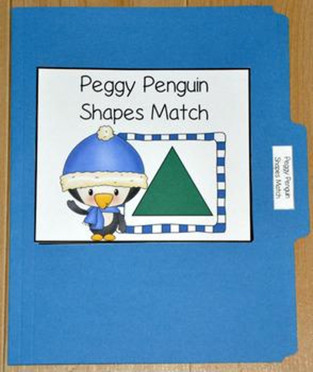 Penguin Shapes File Folder Game, Winter Theme (early Learning) - Etsy