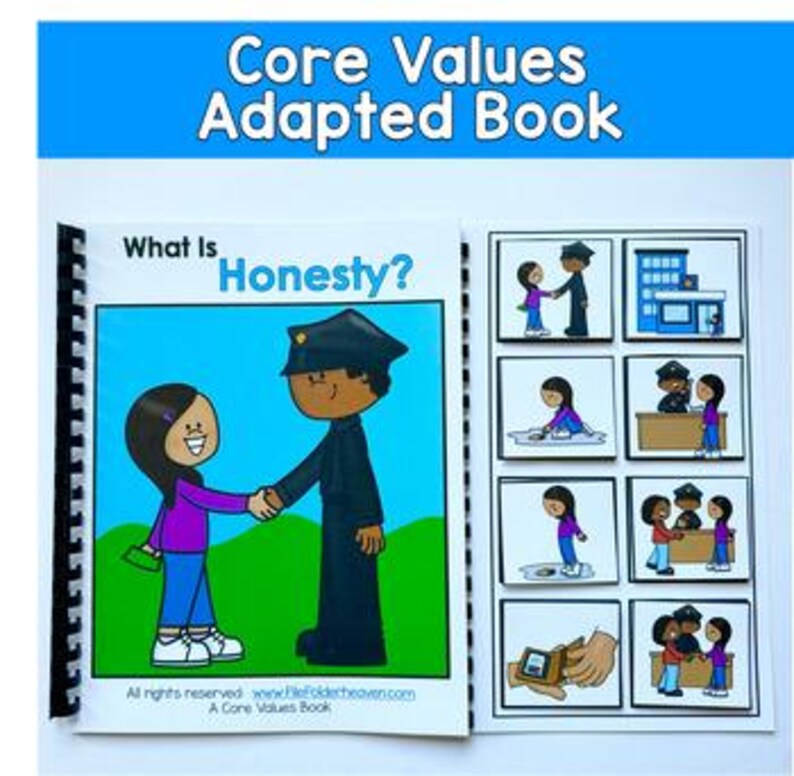 Core Values Adapted Books: Honesty, Respect, Courage Bundle - Etsy