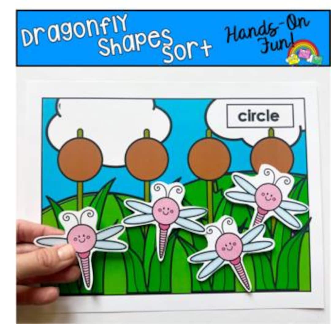 Dragonfly Shape Sorting Mats: 12 Unique Early Learning Designs - Etsy