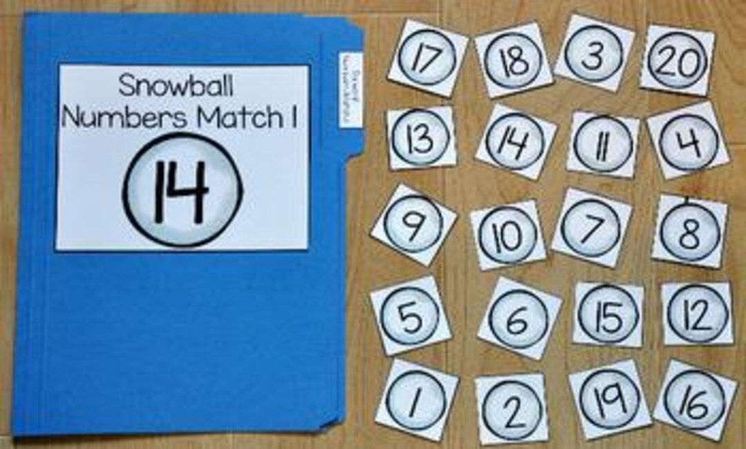 Snowman Number Matching Game - Hands-on Winter Learning Activity - Etsy
