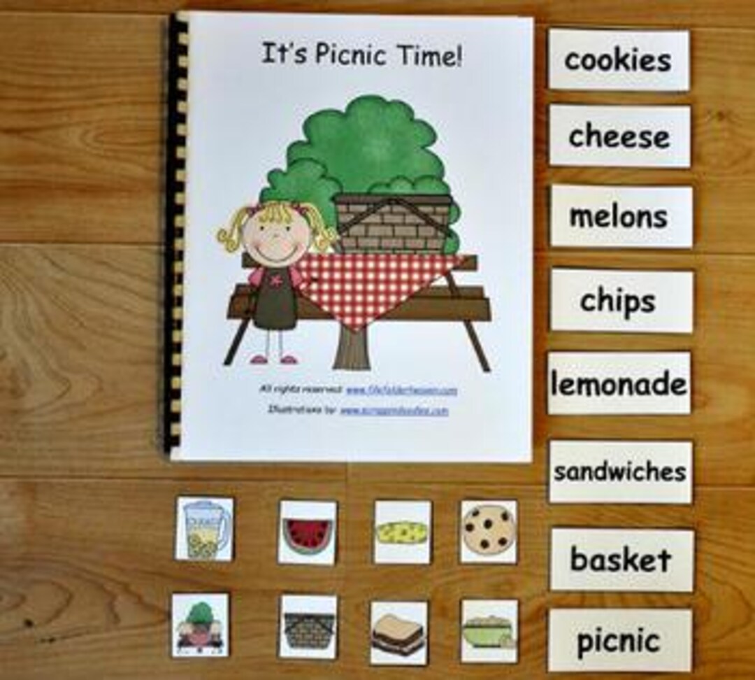 Early Learners Adapted Book, Picnic Vocabulary (interactive, Printable ...