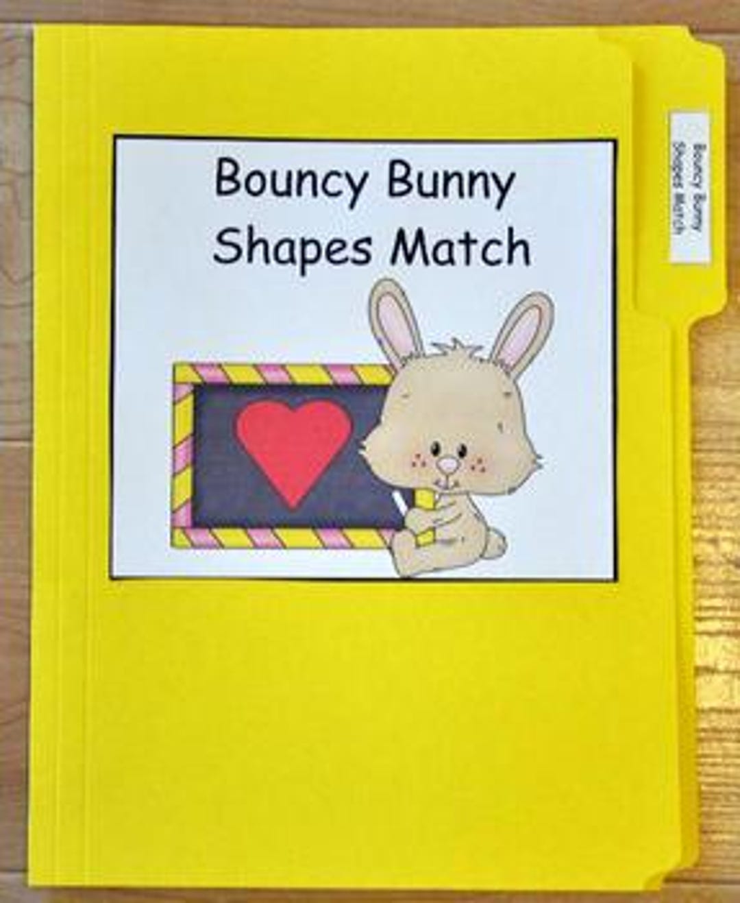Bouncy Bunny File Folder Game: Colorful Shapes Matching Fun - Etsy
