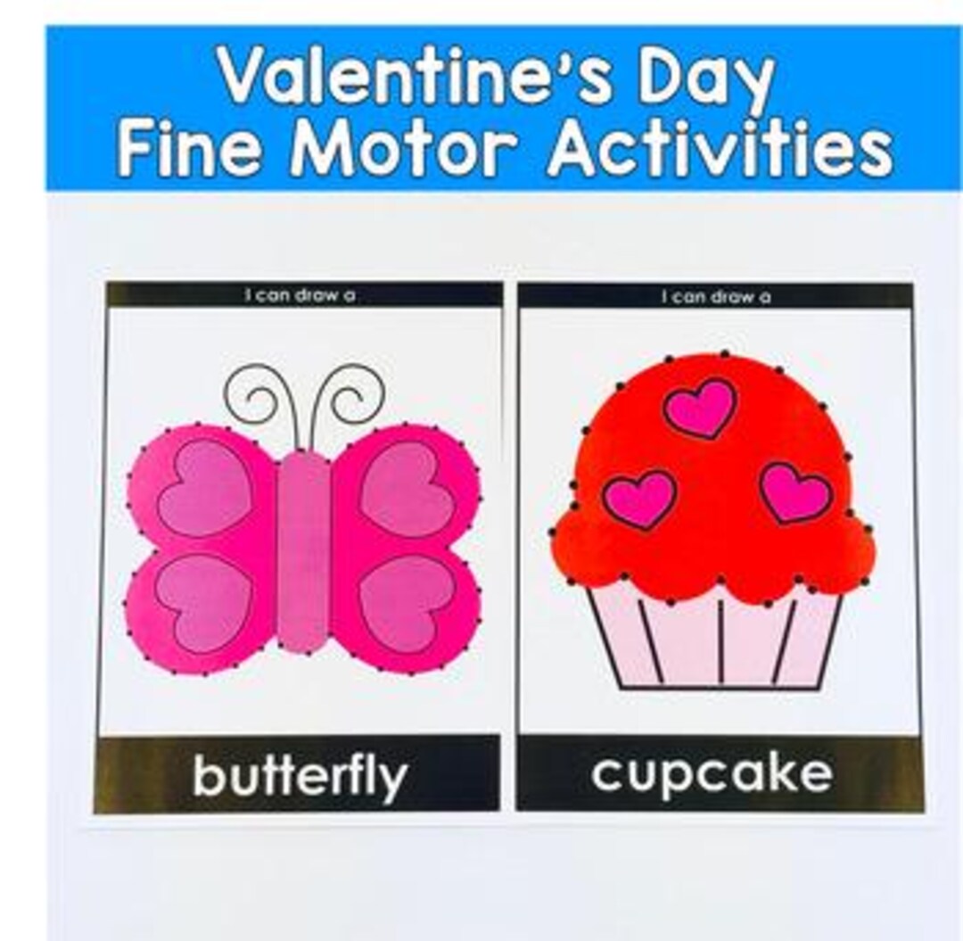 Dot to Dot Worksheets: Valentine's Fine Motor Practice (black & White ...