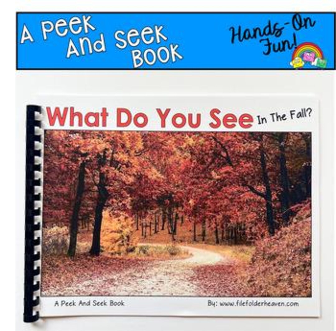 Fall Peek and Seek Book - Real Photos, Vocabulary Game for Kids - Etsy
