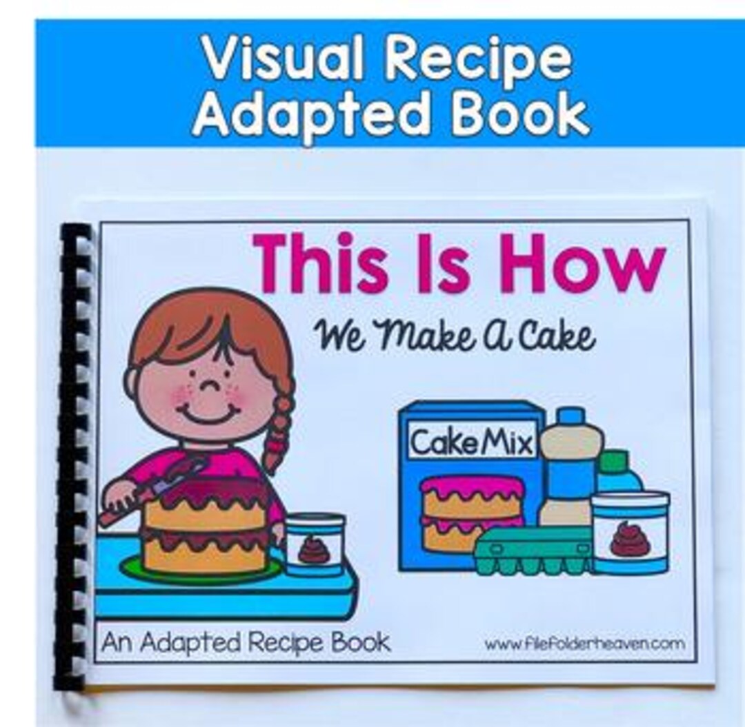 Adapted Recipe Book: Visual Cake Steps - Special Education Tool - Etsy