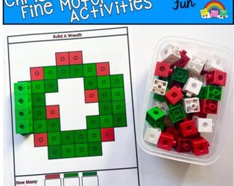 Christmas Snap Cube Mats | Preschool & Kindergarten Math Centers ...