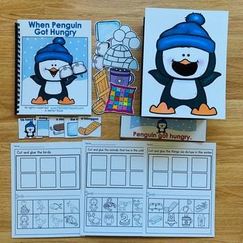 Penguin Adapted Book: Interactive Winter Story and Activities - Etsy