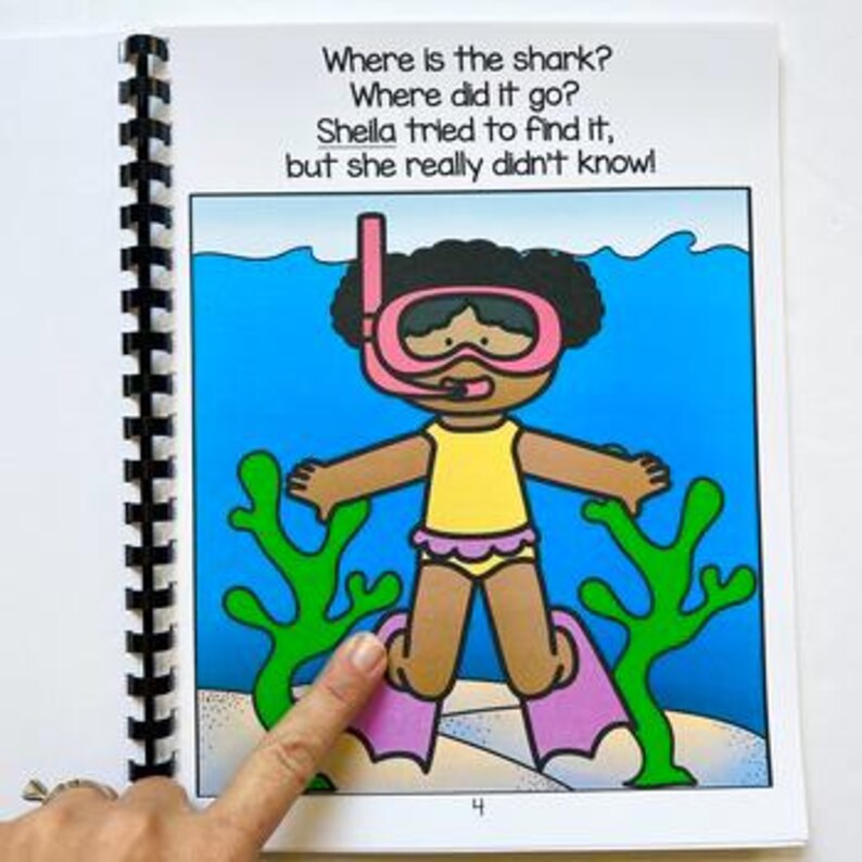Ocean Adapted Book, Shark Theme, Early Readers (matching Pieces ...